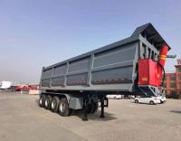 China CIMC steel with mechanical or air suspension Maximum load capacity 80T transport and tipping sand stone grain rear dump trailer for sale