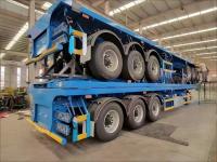 China CIMC 3 Axles Or Customization with 3mm 4mm Grain Plate Platform 20ft 40ft Container All Kind Of Cargo Flatbed Truck Semi Trailer for sale