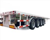 China CIMC high quality steel triple sturdy axle 40ft long lasting performance with a range of tire options flatbed semi trailer for sale