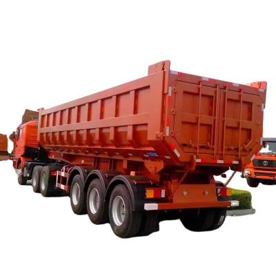 China CIMC Factory Direct High-Strength a 3-axle-4-axle semi-trailer dump truck trailer dump semi trailer for sale