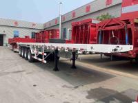 China CIMC 40 45ft steel 4Axle designed for heavy duty transportation of oversized and containerized cargo extendable flatbed trailers for sale