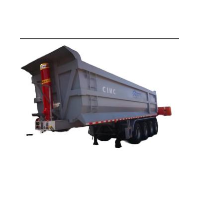 China CIMC can pull 80 tons 4-axle front axle can be lifted back flip semi-trailer for sale