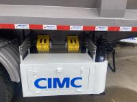 China CIMC can pull 80 tons 4-axle front axle can be lifted back flip semi-trailer for sale