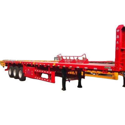 China Can pull 2040 feet of international containers made of high-strength steel multi-functional flat semi-trailer for sale