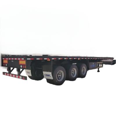 China CIMC cheap 2/3/4 axles 45 or 50 to 80 tons high quality national standard steel and structural innovation Flatbed Semi-trailer for sale