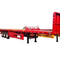 China CIMC 2/3/4 axles new factory customized 12m 13m 14m 40t 60t 80t100t Africa container cargo transport flatbed deck semi trailer for sale
