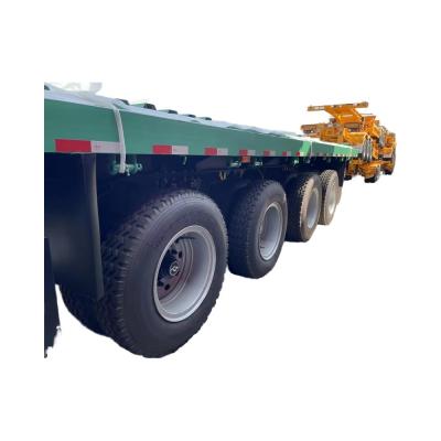 China CIMC New 4-Axle Flatbed Skeleton Semi-Trailer Steel Container Truck with Wabco Brake System for sale