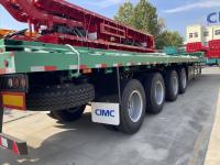 China CIMC New 4-Axle Flatbed Skeleton Semi-Trailer Steel Container Truck with Wabco Brake System for sale