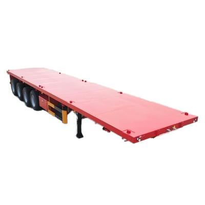 China Can pull 2040 feet of international containers made of high-strength steel multi-functional flat semi-trailer for sale
