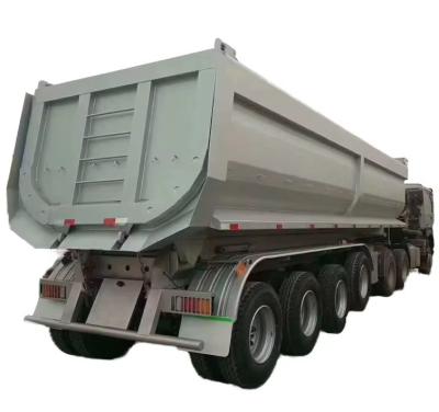 China CIMC HIgh quality steel 3 or 4 axle strong enough for heavy cargos 100 tons capacity dump semi-trailer for sale