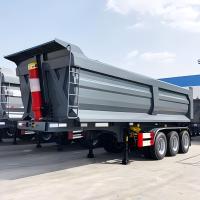 China CIMC HIgh quality steel 3 or 4 axle strong enough for heavy cargos 100 tons capacity dump semi-trailer for sale