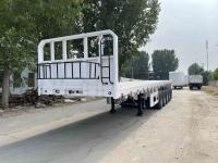 China CIMC 5 axles 40ft extendable stretch rope euphores and hooks help fasten cargo Flatbed deck truck tractor Semi-Trailer for sale