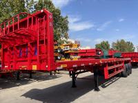 China CIMC New 3-Axle Flatbed Skeleton Semi-Trailer Steel Container Truck with Wabco Brake System for sale
