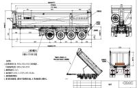 China CIMC HIgh quality steel 3 or 4 axle strong enough for heavy cargos 100 tons capacity dump semi-trailer for sale
