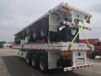 China CIMC New 3-Axle Flatbed Skeleton Semi-Trailer Steel Container Truck with Wabco Brake System for sale