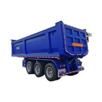 China CIMC 3 axle whole vehicle high strength steel reverse dump semi-trailer for sale
