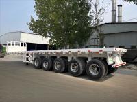 China CIMC high quality steel China factory price 3/ 4 /5 Axle 48-60 Ton Warehouse Railing/Flatbed for Sale Flatbed Semi Trailer for sale