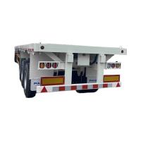 China CIMC New 3-Axle Flatbed Skeleton Semi-Trailer Steel Container Truck with Wabco Brake System for sale