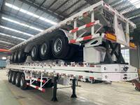 China CIMC New 3-Axle Flatbed Skeleton Semi-Trailer Steel Container Truck with Wabco Brake System for sale