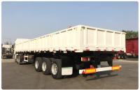 China CIMC Tri axle Side Tipper 70 Tons allows goods to be unloaded from the side transporting building materials dump semi trailer for sale