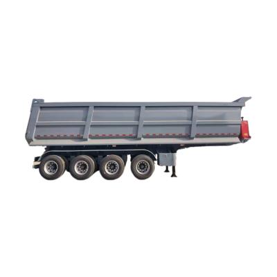 China 100T Capacity 3-axle-4-axle Dump Trailer Truck Trailer With Mechanical Suspension Popular for sale