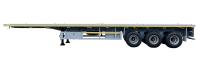China CIMC 50T 12500*2500*1530mm 12r22.5 Leaf Spring Suspension Lowbed Flatbed Container Semi-Trailer for South Africa the Middle East for sale
