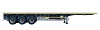 China CIMC 50T 12500*2500*1530mm 12r22.5 Leaf Spring Suspension Lowbed Flatbed Container Semi-Trailer for South Africa the Middle East for sale