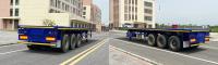 China CIMC 50T 12500*2500*1530mm 12r22.5 Leaf Spring Suspension Lowbed Flatbed Container Semi-Trailer for South Africa the Middle East for sale