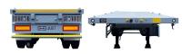 China CIMC 50T 12500*2500*1530mm 12r22.5 Leaf Spring Suspension Lowbed Flatbed Container Semi-Trailer for South Africa the Middle East for sale