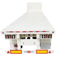 China CIMC steel iron lowest price iron 315/80r22.5 50t 13 M 3 Axis Heavy duty versatile Flatbed Truck Semi Trailer for sale