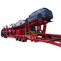 China CIMC 2 Axle  8 Land Road Car Transport Semi Trailer for sale