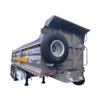 China CIMC Latest 80-ton Three-axle Four-axle Stone Dump Truck Rear Semi-trailer for sale
