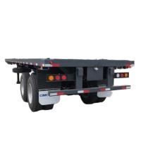 China CIMC New 3-Axle Flatbed Skeleton Semi-Trailer Steel Container Truck with Wabco Brake System for sale