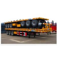 China CIMC New 3-Axle Flatbed Skeleton Semi-Trailer Steel Container Truck with Wabco Brake System for sale