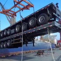 China CIMC New 3-Axle Flatbed Skeleton Semi-Trailer Steel Container Truck with Wabco Brake System for sale