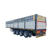 China Cimc Popular Promotional Big Cargo Truck Trailer 4 Axle Fence Semi Trailer for sale