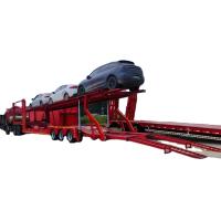 China CIMC Stainless Steel 2 Axle  8-9 Land Road Car Transport Semi Trailer for sale