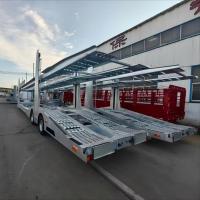 China CIMC Factory Direct Quality Stainless Steel 2 Axle  8-9 Load Car Transport Semi Trailer for sale