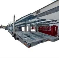 China CIMC Factory Direct Quality Stainless Steel 2 Axle  8-9 Load Car Transport Semi Trailer for sale