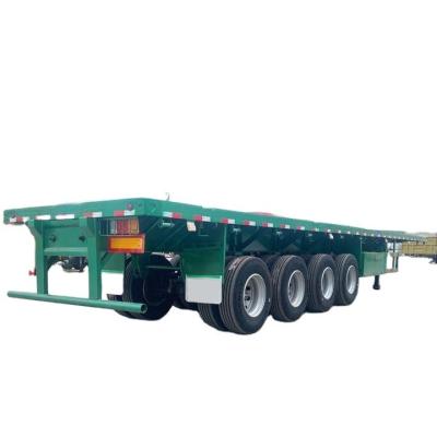 China CIMC New 3-Axle Flatbed Skeleton Semi-Trailer Steel Container Truck with Wabco Brake System for sale