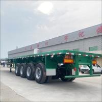 China CIMC brand new 4 axles 100t capacity 40FT SPRING SUSPENSION FLATBED SEMI TRAILER  for sale for sale