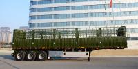 China CIMC 12400*2500*2000mm Curb weight 7T 12.4M 3 Axle 10pcs leaf spring 19T single action outrigger 40T payload Stake Semi Trailer for sale