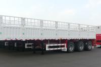 China CIMC 12400*2500*2000mm Curb weight 7T 12.4M 3 Axle 10pcs leaf spring 19T single action outrigger 40T payload Stake Semi Trailer for sale