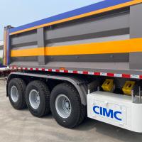 China CIMC 40 Cubic Side Tipper End Dump Truck Trailer 3-Axis Steel Semi-Trailer for sale