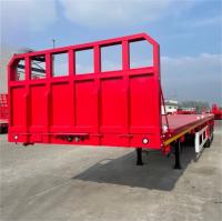 China CIMC 3 axle 12400*2610*1550mm customized Design for Timber Coil and Steel Container Haulage Side Column Flatbed Semi Trailer for sale