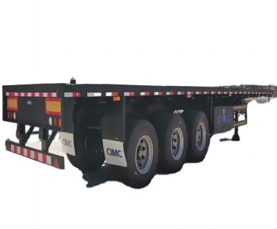 China CIMC used Heavy Loading Capacity 40 60 80 100 Ton 3 Axle 4 Axle 40ft 45ft Container Flatbed Semi Trailer To Africa for sale