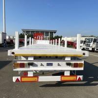 China CIMC 3 axle 12400*2610*1550mm customized Design for Timber Coil and Steel Container Haulage Side Column Flatbed Semi Trailer for sale