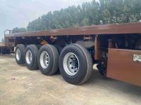 China CIMC used Heavy Loading Capacity 40 60 80 100 Ton 3 Axle 4 Axle 40ft 45ft Container Flatbed Semi Trailer To Africa for sale