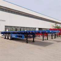 China Brand new flatbed semi trailer 70ton 3 4 axles pan trailer Container Semi truck trailer 40ft 12metre for sale for sale