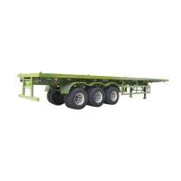 China Factory price 3 axis container flatbed semitrailer chassis 3 axis flatbed trailer 40 ft container Flatbed Semi Trailer For Sale for sale